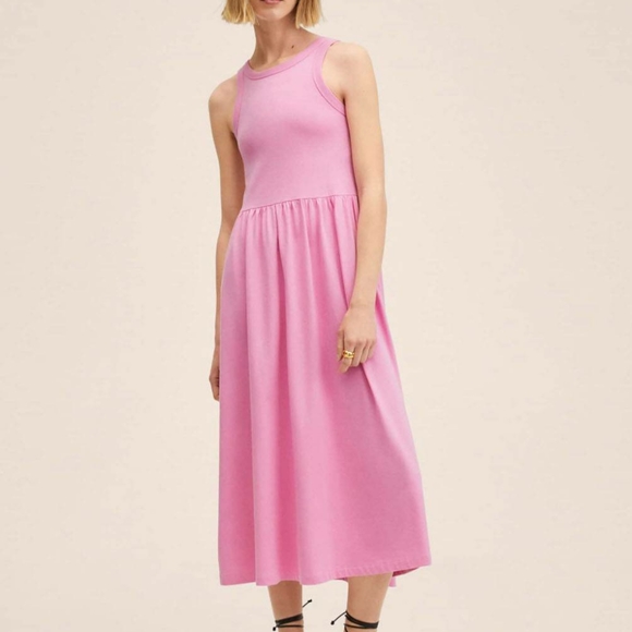 Mango | Dresses | Mango Sando Woman Combined Cotton Dress S Nwt | Poshmark